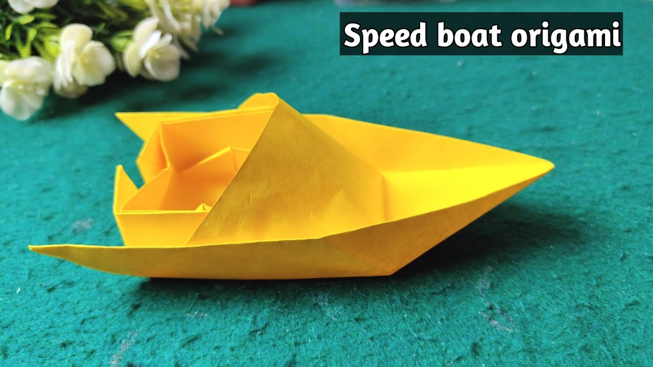 How to make speed boat origami| speedboat kertas| speedboat Origami # ...