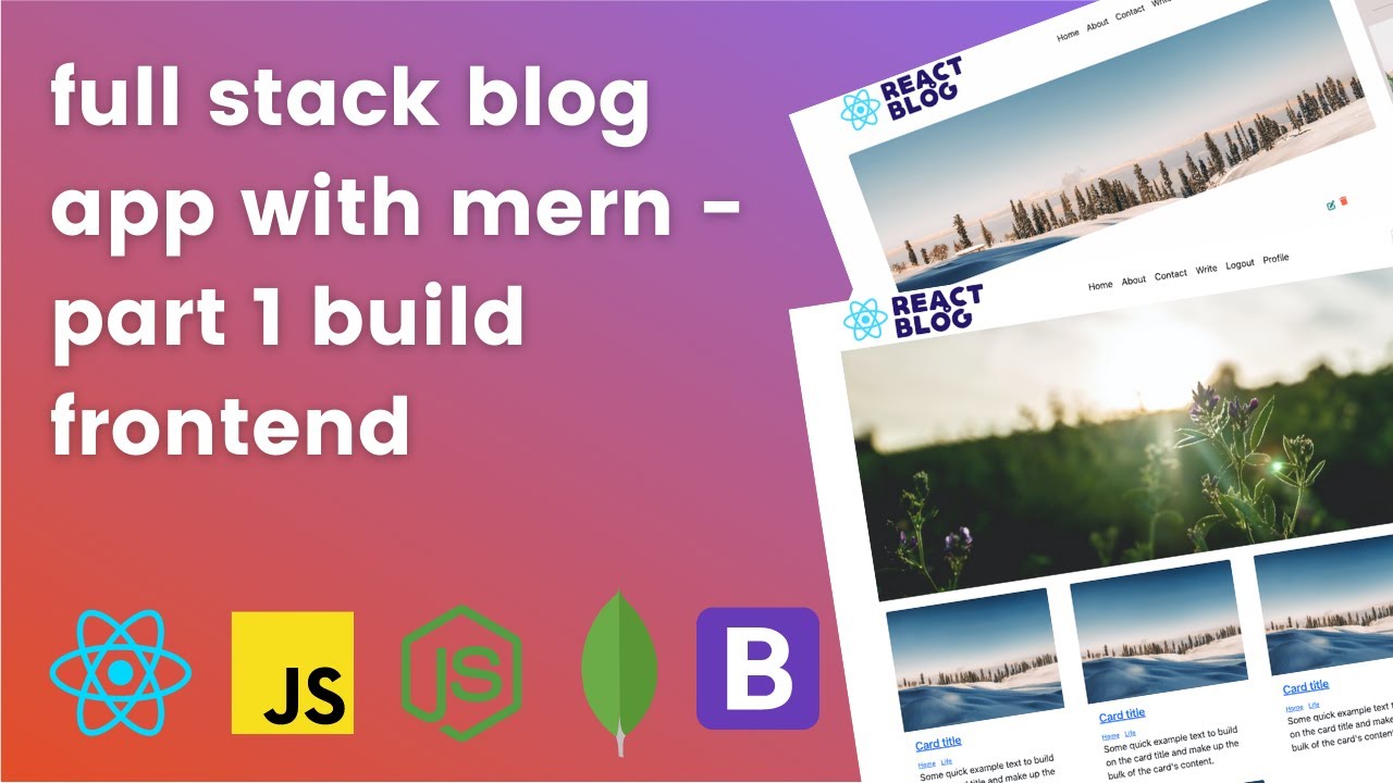 Create a Blog App With MERN - Part 1 Make a Frontend - YouTube