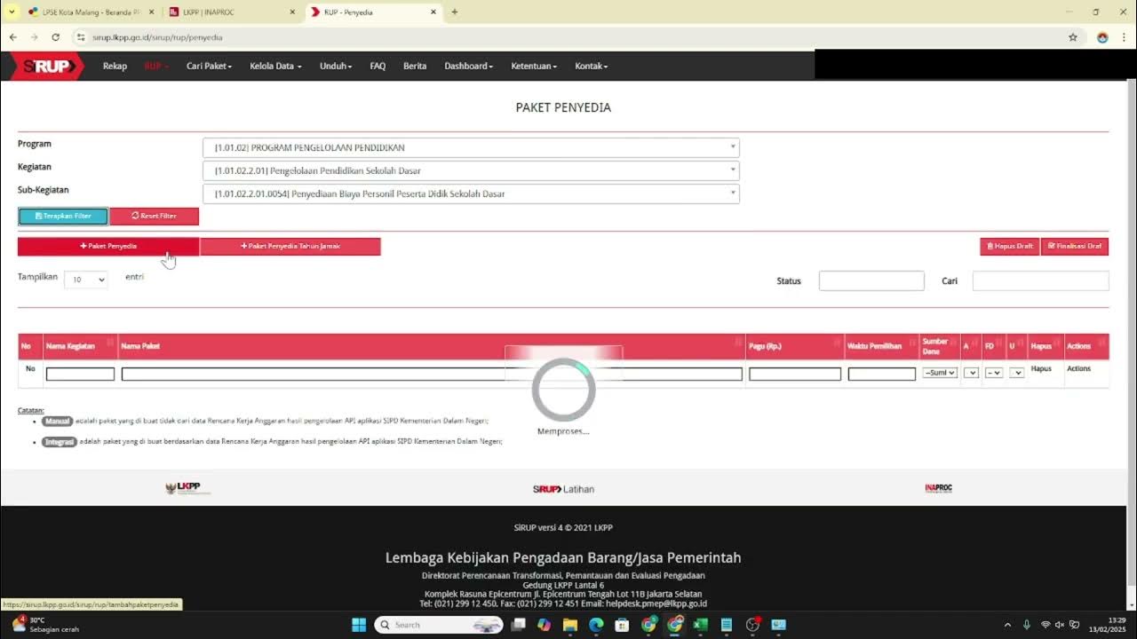 TUTORIAL CARA INPUT RUP PADA LPSE - YouTube