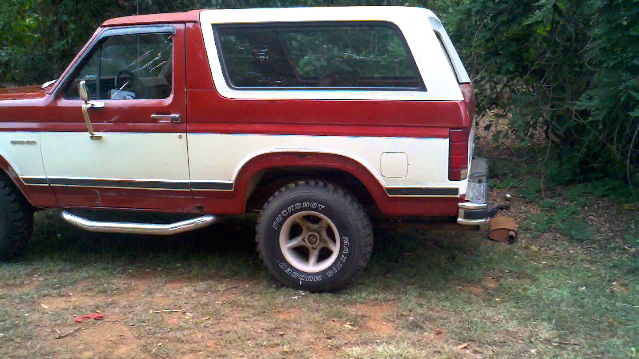 1985 bronco with 351w ho an straight pipes - YouTube