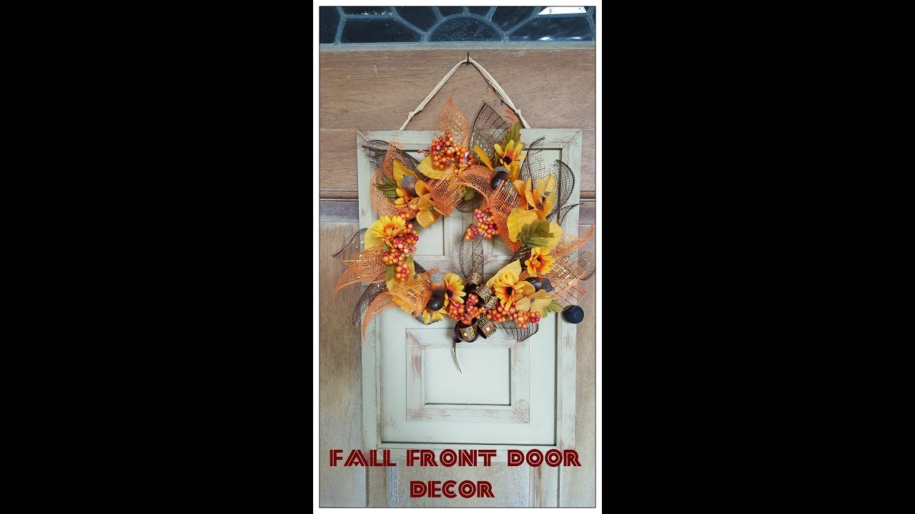 Tricia's Creations: Dollar Tree Fall Front Door Decor - YouTube