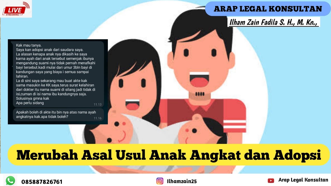 Merubah Nama Orang Tua Pada Akta Kelahiran untuk anak Adopsi dan Anak ...