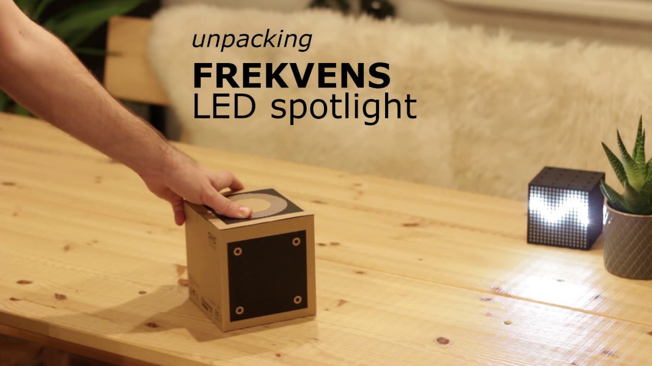 unpacking FREKVENS LED spotlight - YouTube