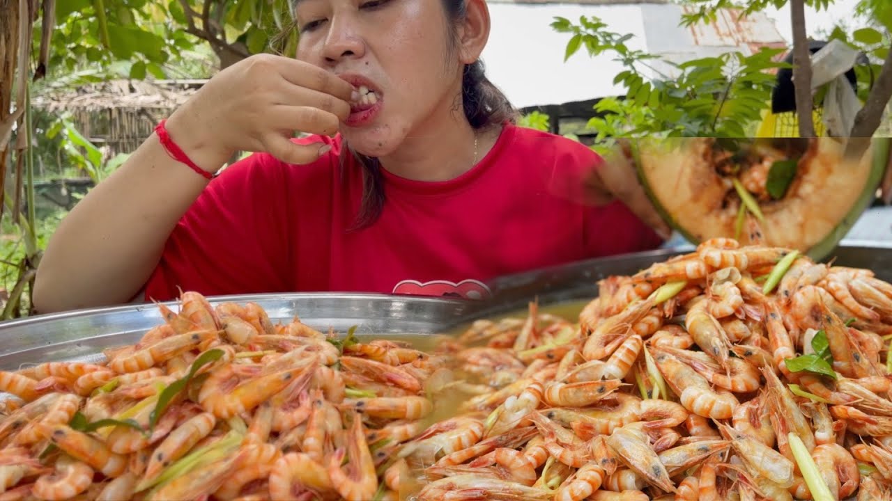 Cooking Ton Of Shrimps In Coconut And Yummy#asianfood #streetfood # ...