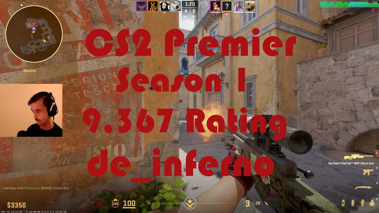 CS2 Premier Matchmaking - Season 1 - 9,367 Rating - de_inferno - YouTube