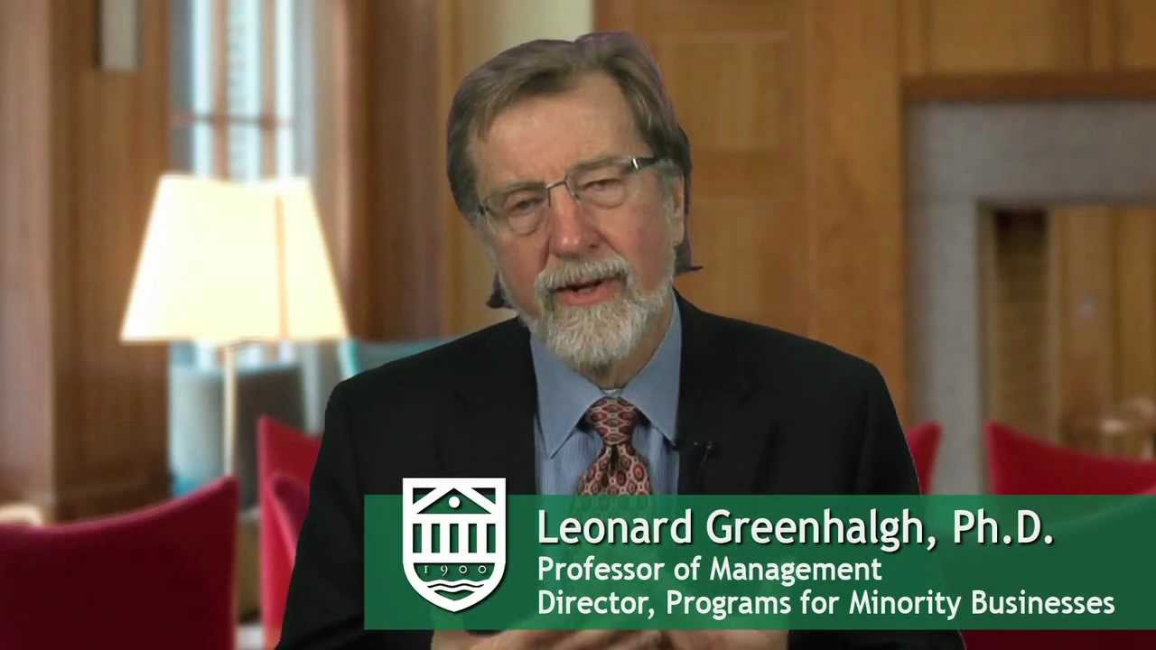Tuck Minority Programs Faculty Director, Leonard Greenhalgh, speaks ...