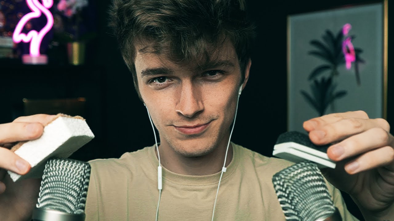 ASMR Deep Ear Massaging, Mic Scratching, and Whispers - YouTube