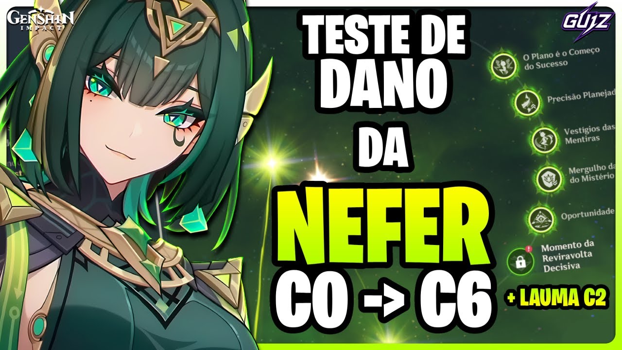 TESTANDO O DANO DA NEFER DO C0 AO C6 ! | GENSHIN IMPACT - YouTube