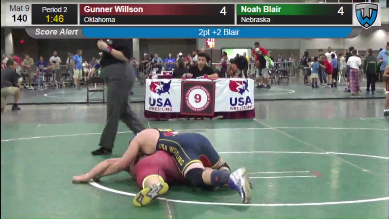 2173 Novice 140+++ Gunner Wilson Oklahoma vs Noah Blair Nebraska ...
