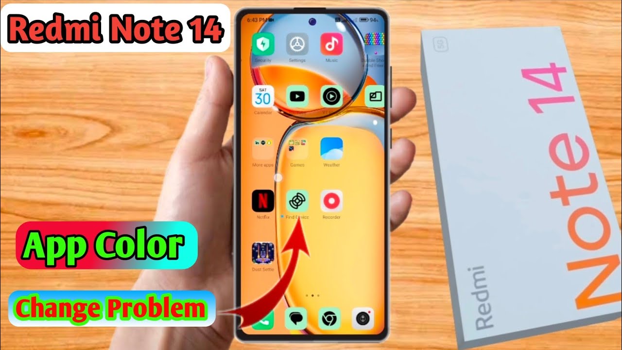 redmi note 14 app color change, redmi note 14 app icon color change ...