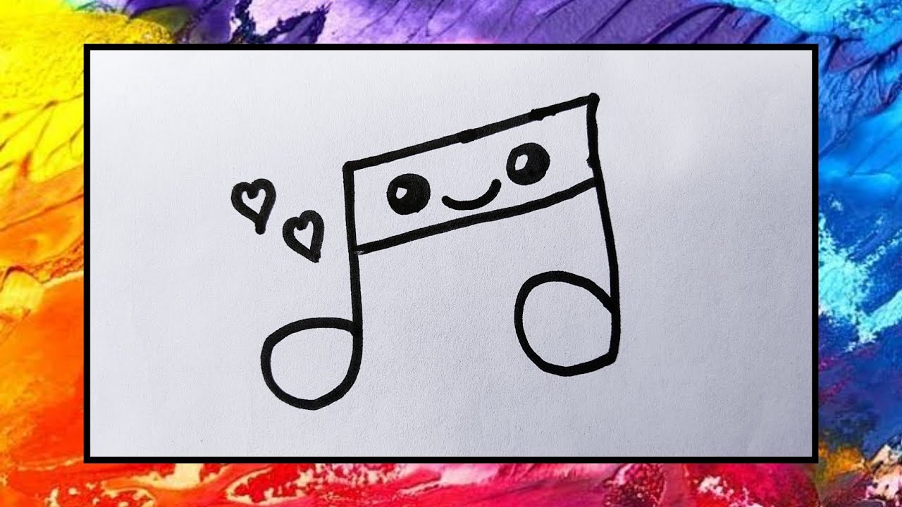 how to draw cute music notes step by step for beginners || simple and ...