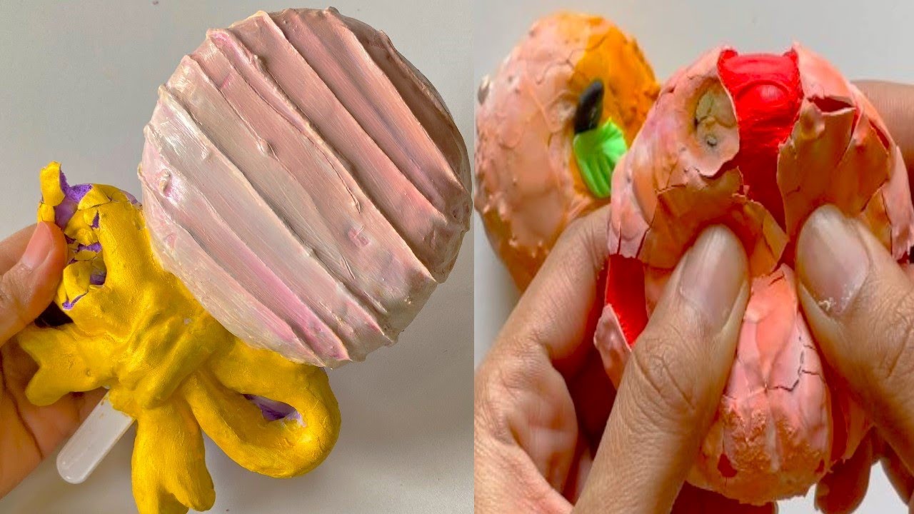 Plaster Clay Cracking & Slime ASMR Video #677 - YouTube