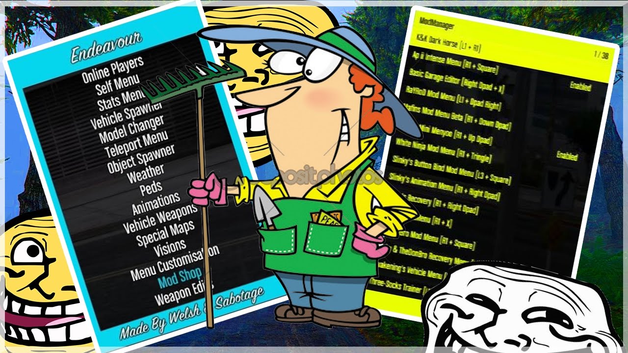 GTA 5 : TROLL MOD MENU ! UN JARDINIER A LOS SANTOS ! ( TROLL KIKOO MOD ...