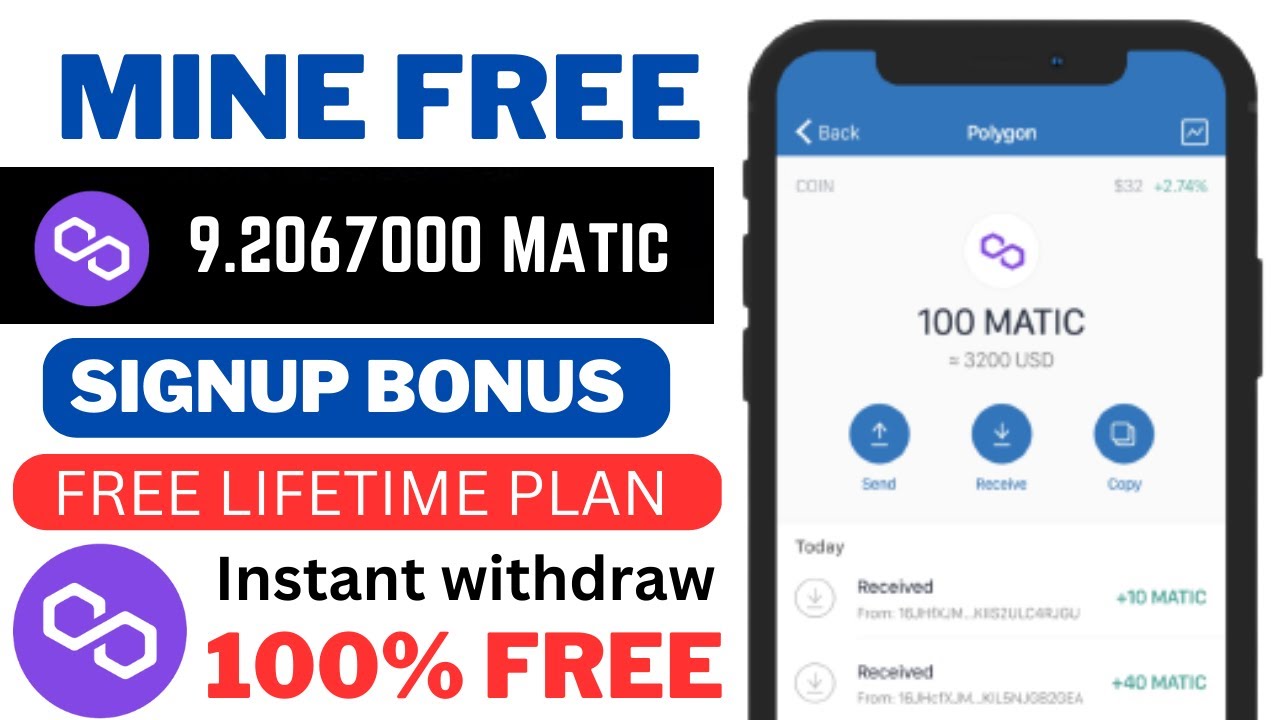 New Free Polygon (Matic) Mining Site 2023 || No Minimum Withdraw || Best Cloud Mining website ...