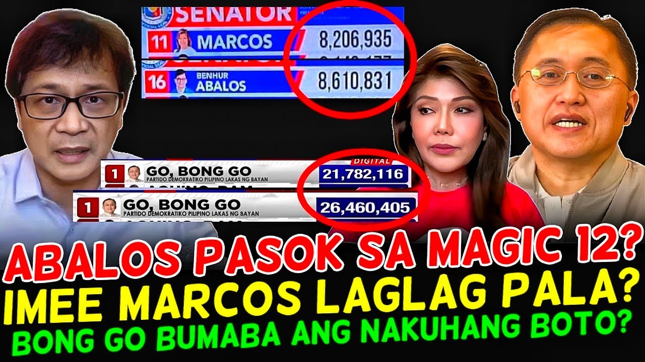 Abalos Pasok Pala Sa Magic 12 At Laglag Si Imee Marcos? Bong Go Bumaba ...