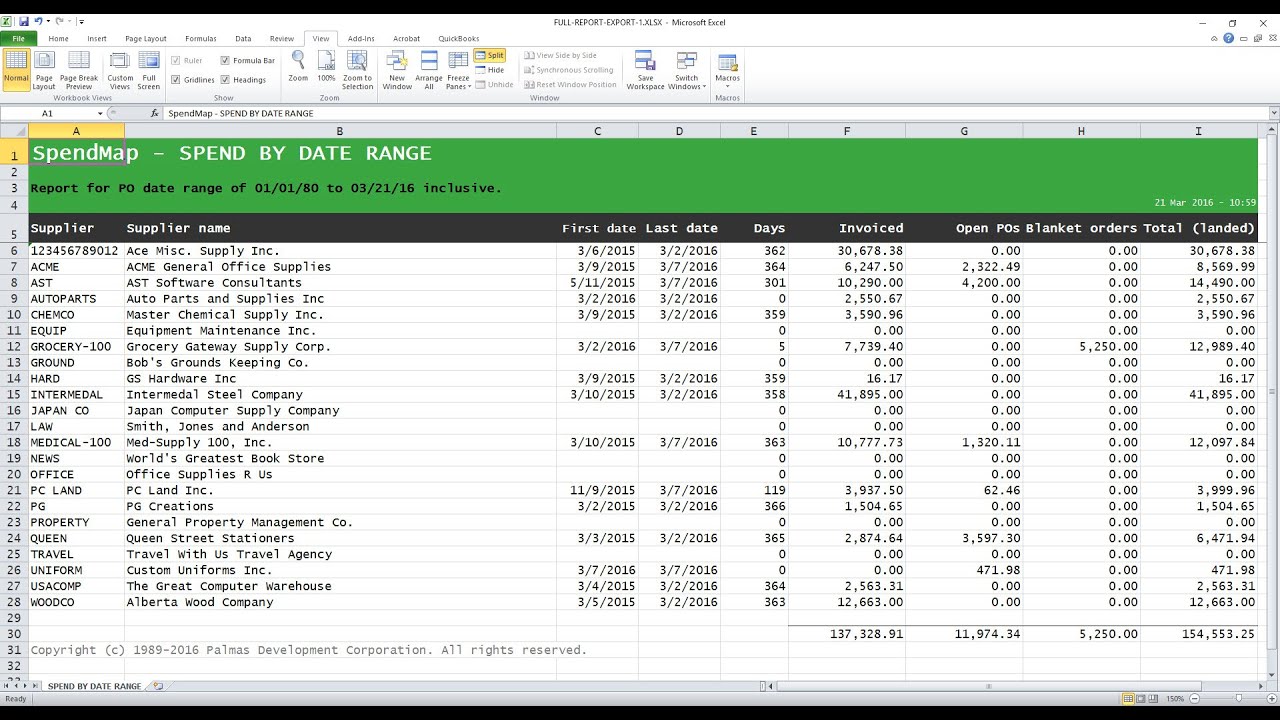 Excel Reports in SpendMap (v14) - YouTube
