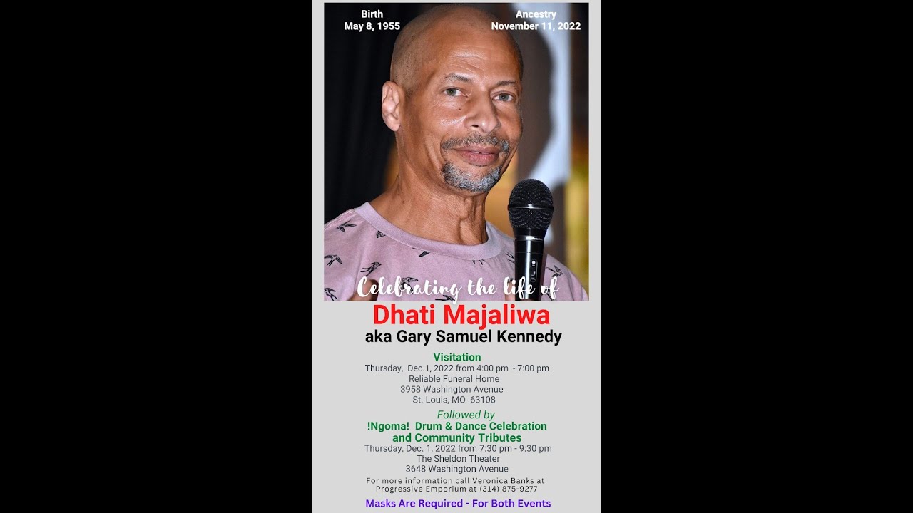 celebrating the life of Dhati Majaliwa aka Gary Samuel Kennedy - YouTube