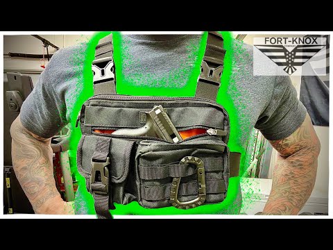 Best Running Chest Rig with MOLLE | Tactical Chest Holster | Carry Concealed EDC | CCW Chest Pack
