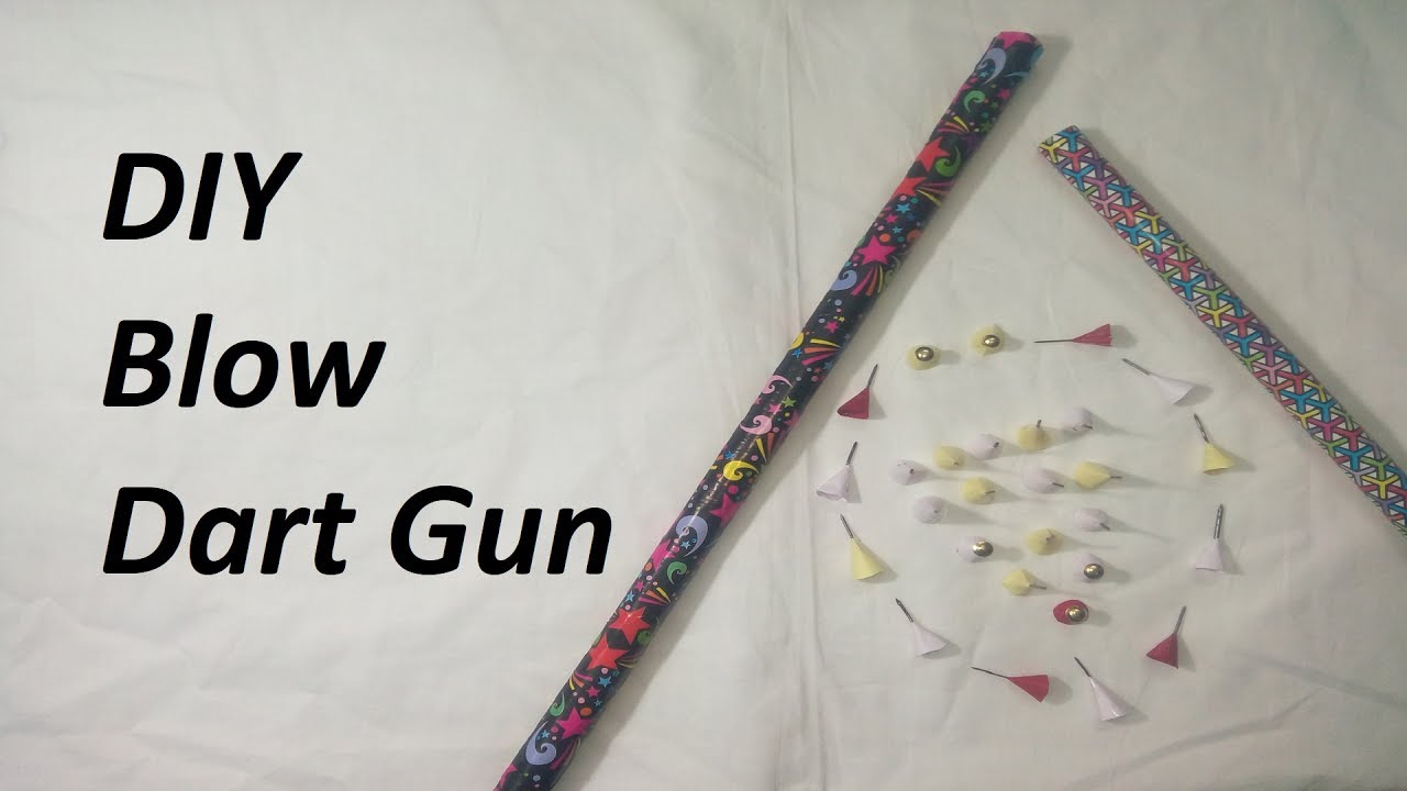 DIY Easy Blow Darts and Blow Dart Gun - YouTube
