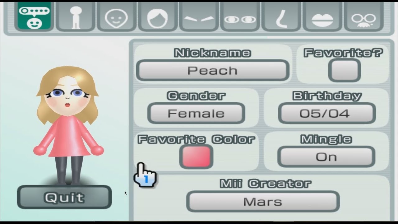 Princess Peach (2nd Version) - Super Mario - Mii 283 - YouTube