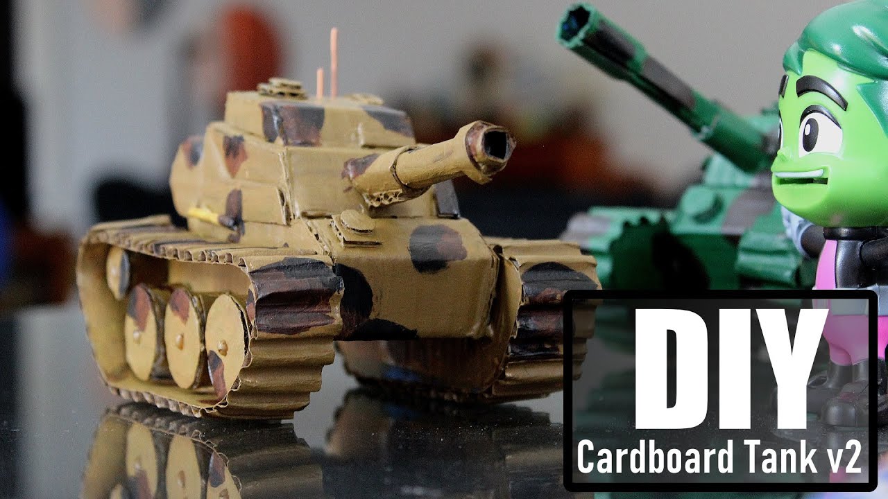 DIY Cardboard Tank - V2 - YouTube