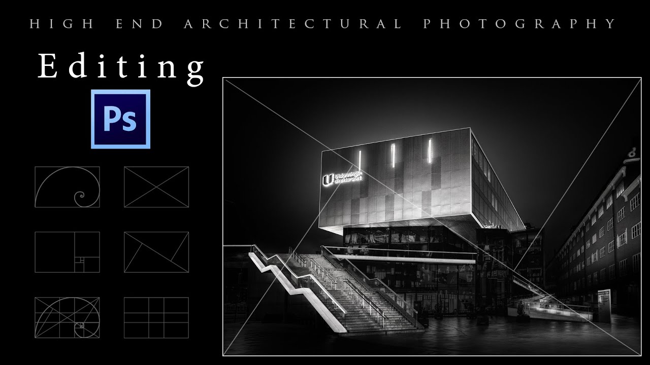 High end architectural photography editing - YouTube