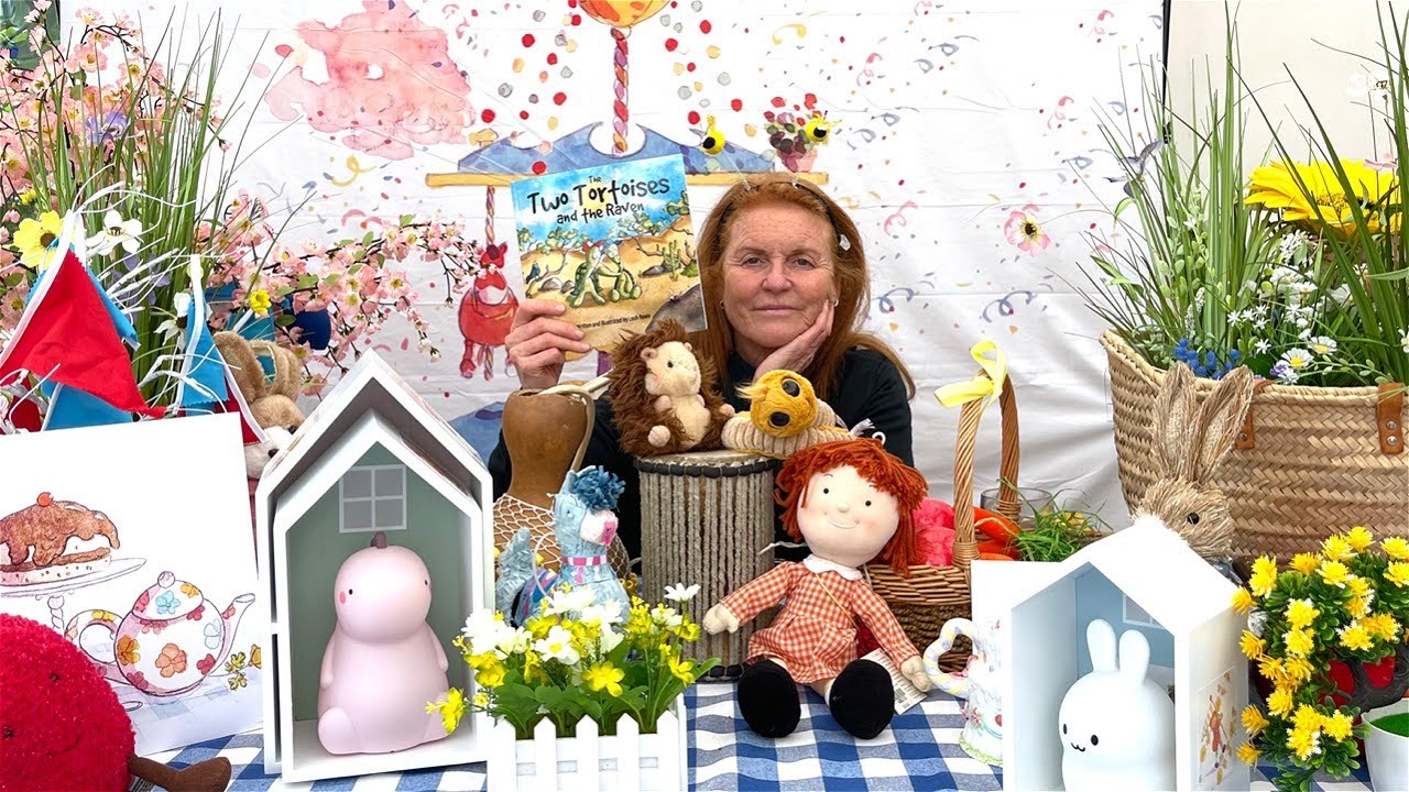 Sarah Ferguson reading Two Tortoises and the Raven by Leah Rowe - YouTube