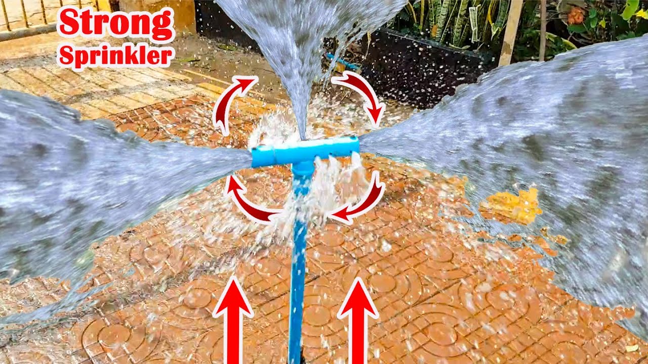Brilliant Idea | He make high pressure water sprinkler from PVC pipe # ...