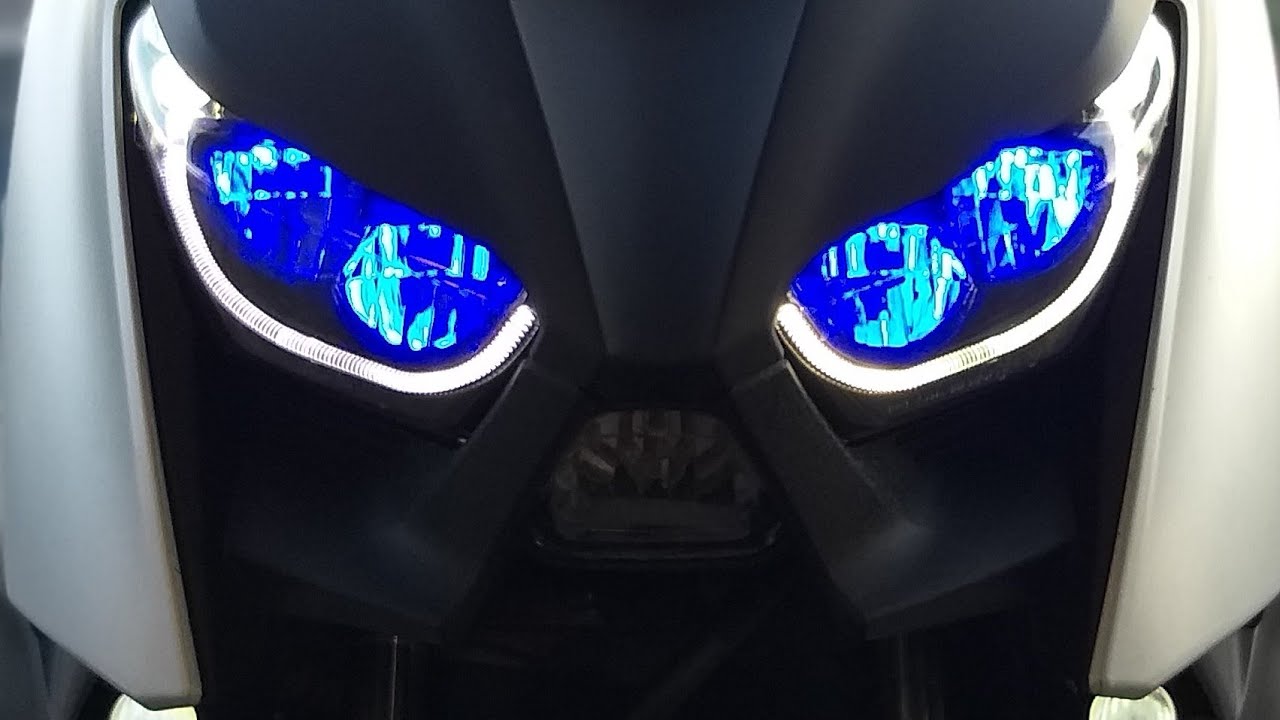 Upgrade headlamp XMax 250 3 warna - YouTube