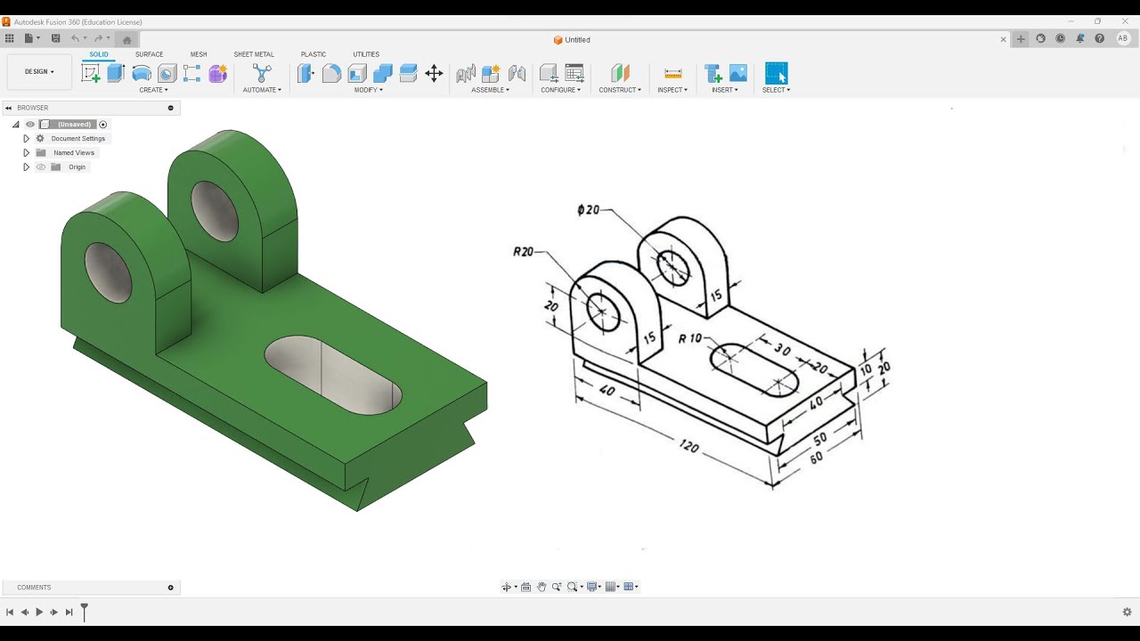 Fusion360 Part Modeling Tutorial 73 Design 3dmodeling Modelingtutorial Engineeringfusion360