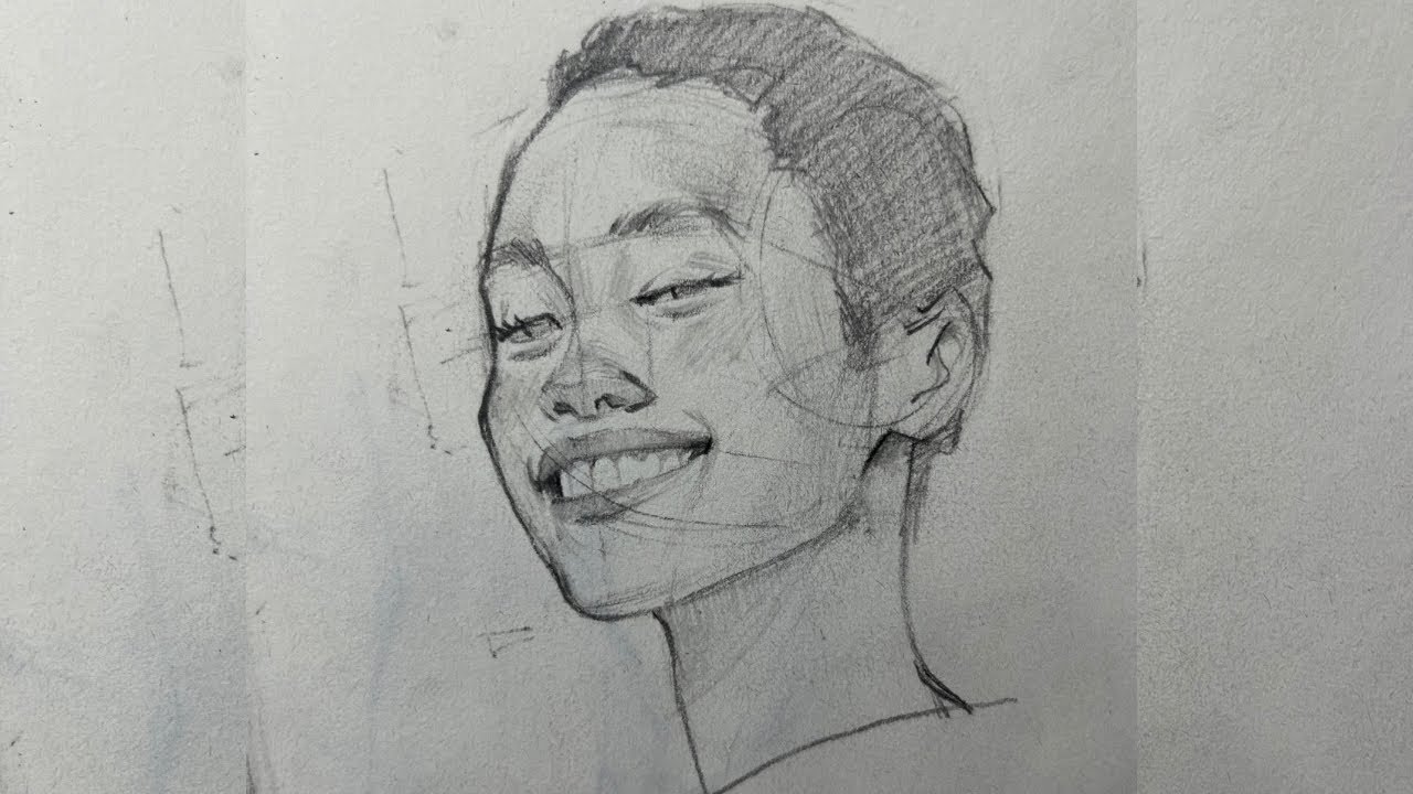 How to draw a smile step by step - YouTube
