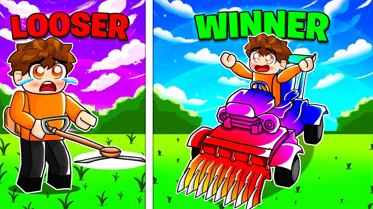 Spending $100,000 to get MAX LEVEL LAWN MOWER! - YouTube