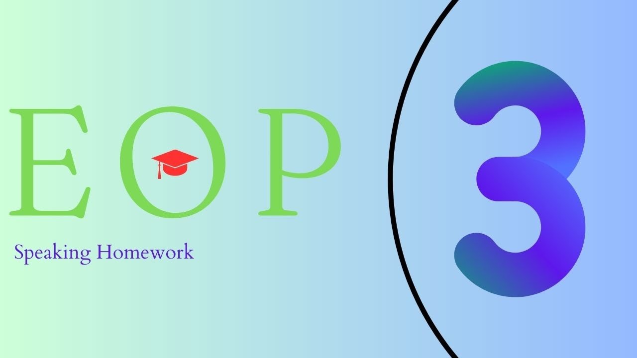EOP Speaking S3, Unit 5 - YouTube