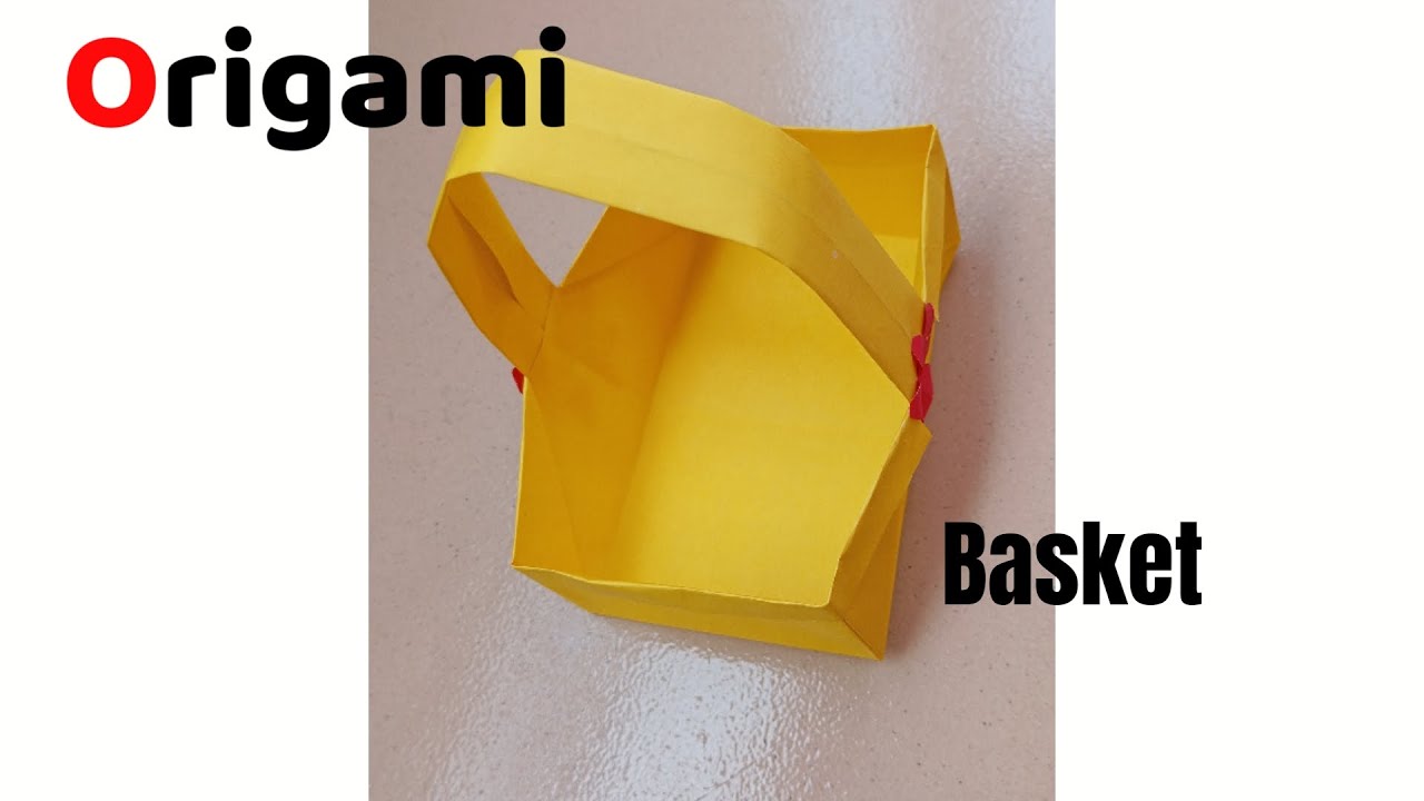 How to Make an Origami Paper Basket | Origami Christmas Hamper | Mini ...