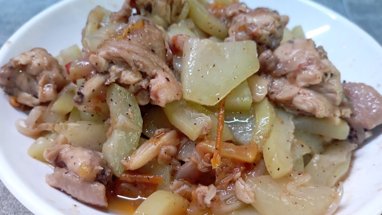 Ginisang upo with chicken | Thess Kit-chen - YouTube