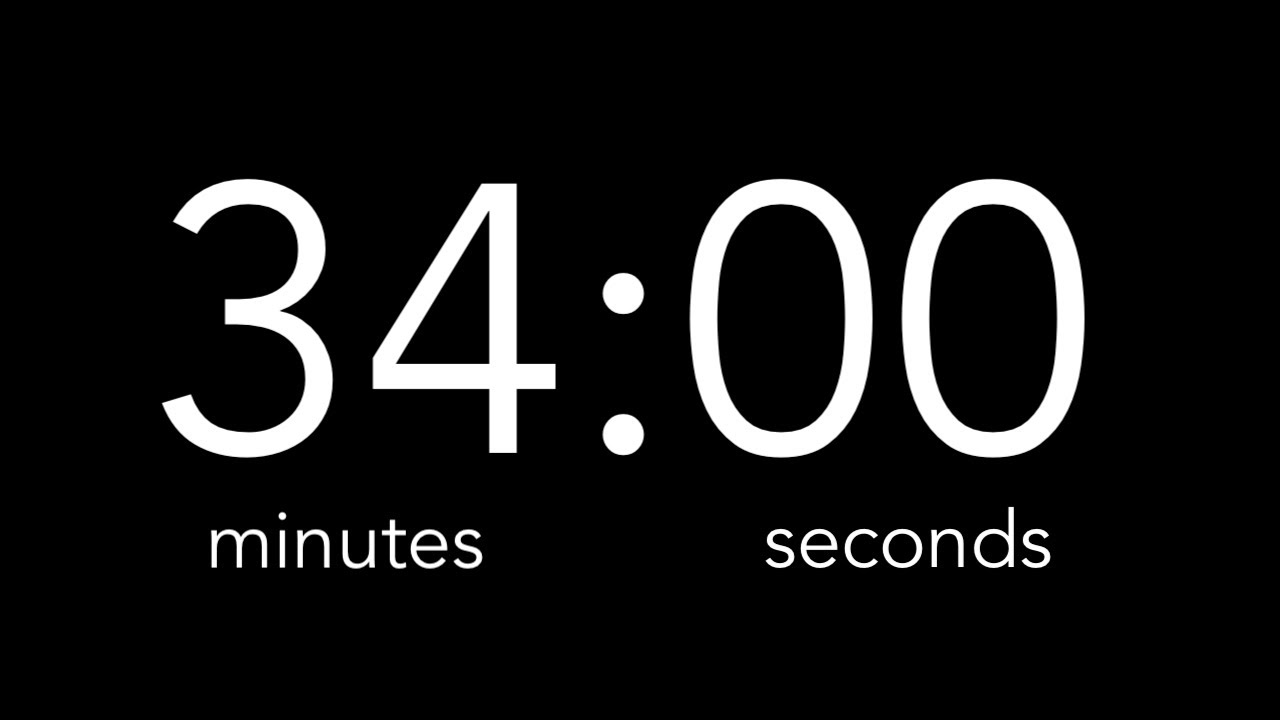 34 Minute Countdown Timer - YouTube