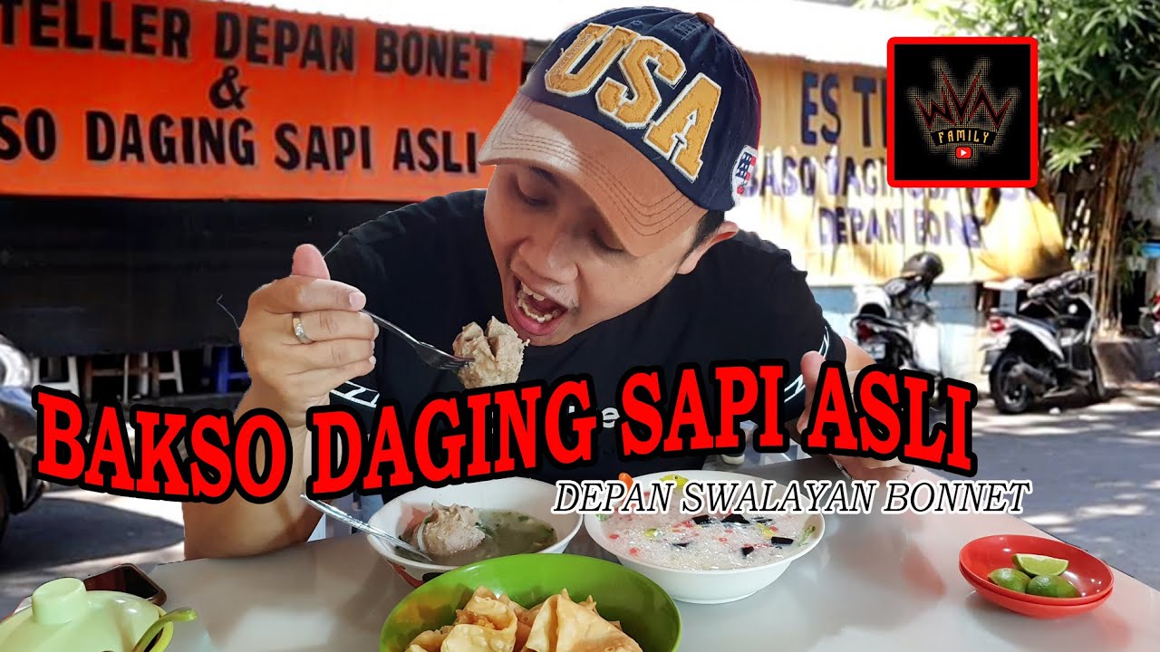 BAKSO DAGING SAPI ASLI DAN ES TELER DEPAN SWALAYAN BONNET SURABAYA. # ...