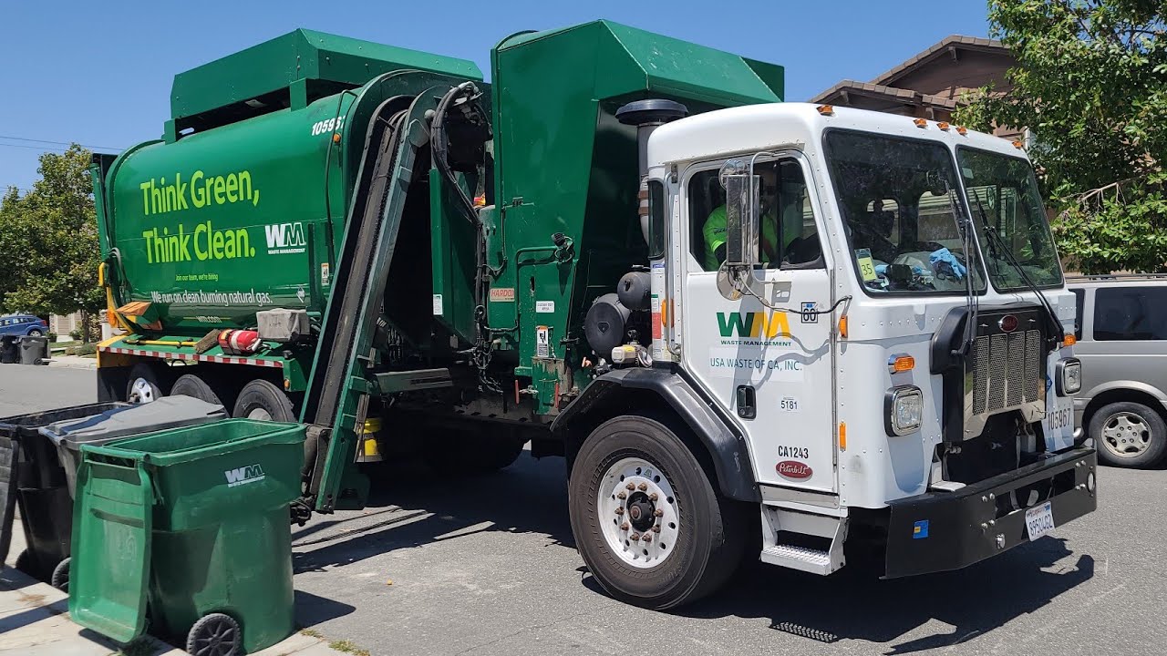 Waste Management 2 Peterbilt 520 and Autocar ACX Amrep Garbage Truck on ...