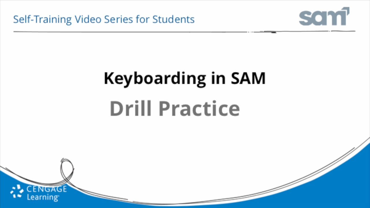 Keyboarding in SAM - Students - Drill Practice - YouTube