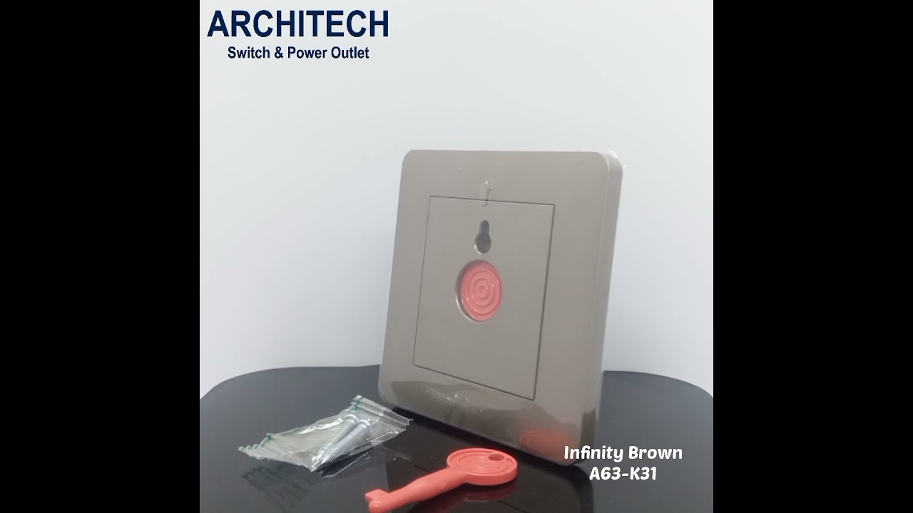 Switch & Power Outlet Architech Infinity Brown A63-K31 Sakelar Alarm ...