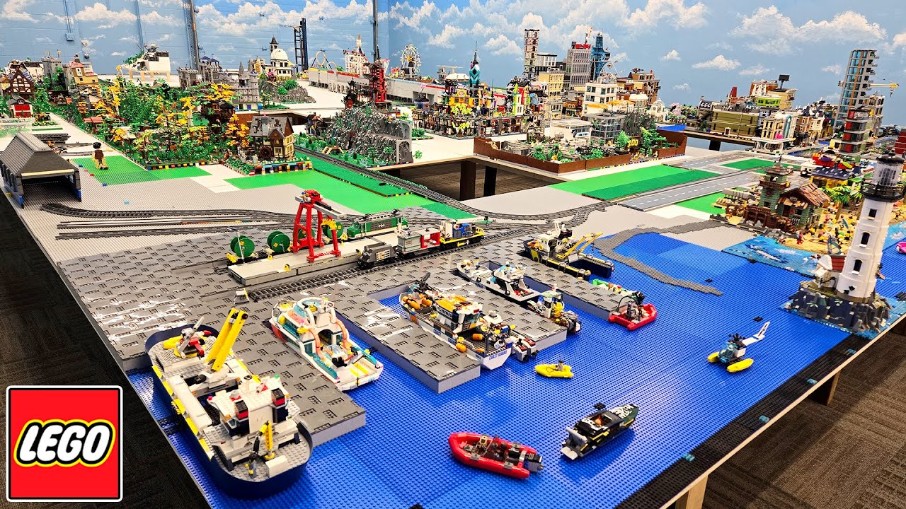 LEGO City Harbor & Train Yard! - YouTube