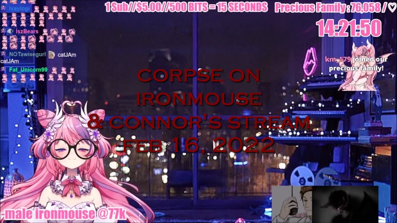 Corpse Husband on Ironmouse and Connor's stream - Just Chatting (FEB 16, 2022) - YouTube