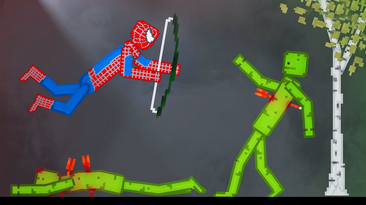 Spider-Man Fight Melon Playground With Bow in People Playground - YouTube