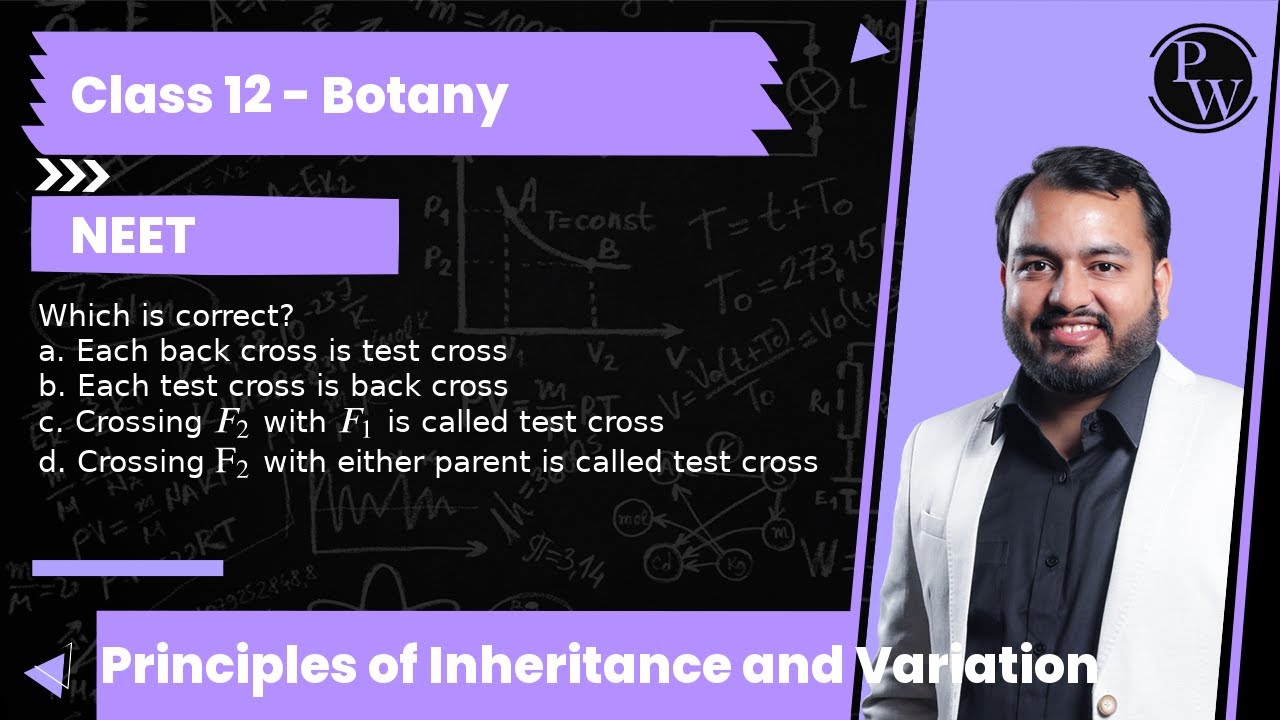 Which is correct? a. Each back cross is test cross b. Each test cross ...