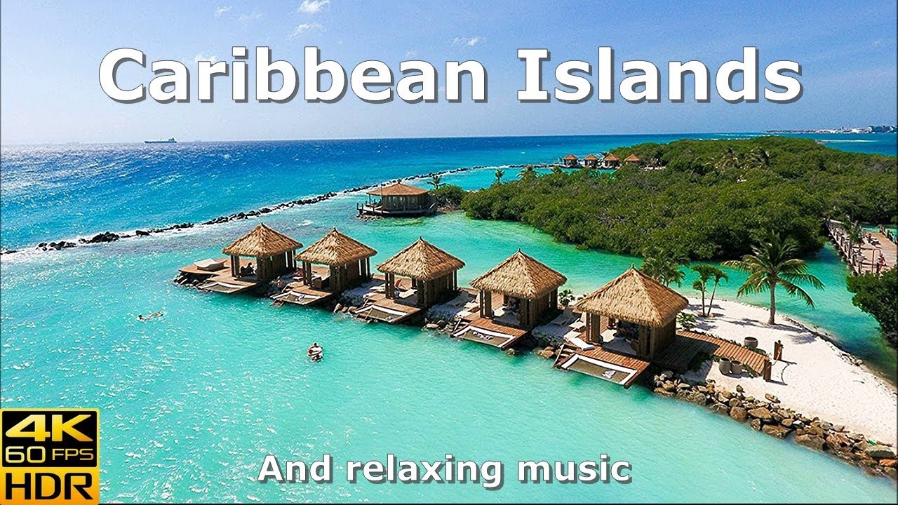 Nature of the Caribbean islands and relaxing music for meditation and ...