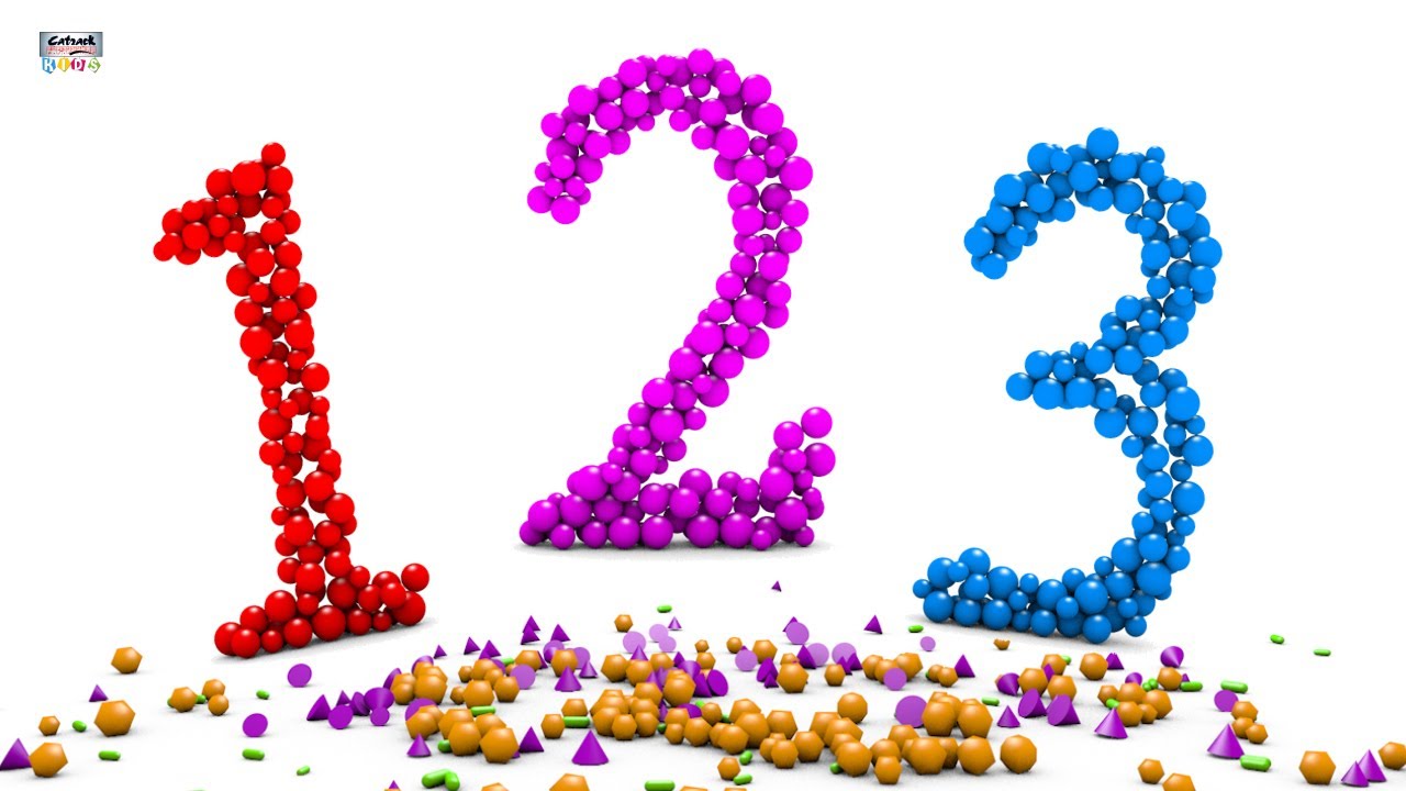 Learn to Count Numbers 123 1 to 10 With 3D Balls - Counting Upto 10 ...