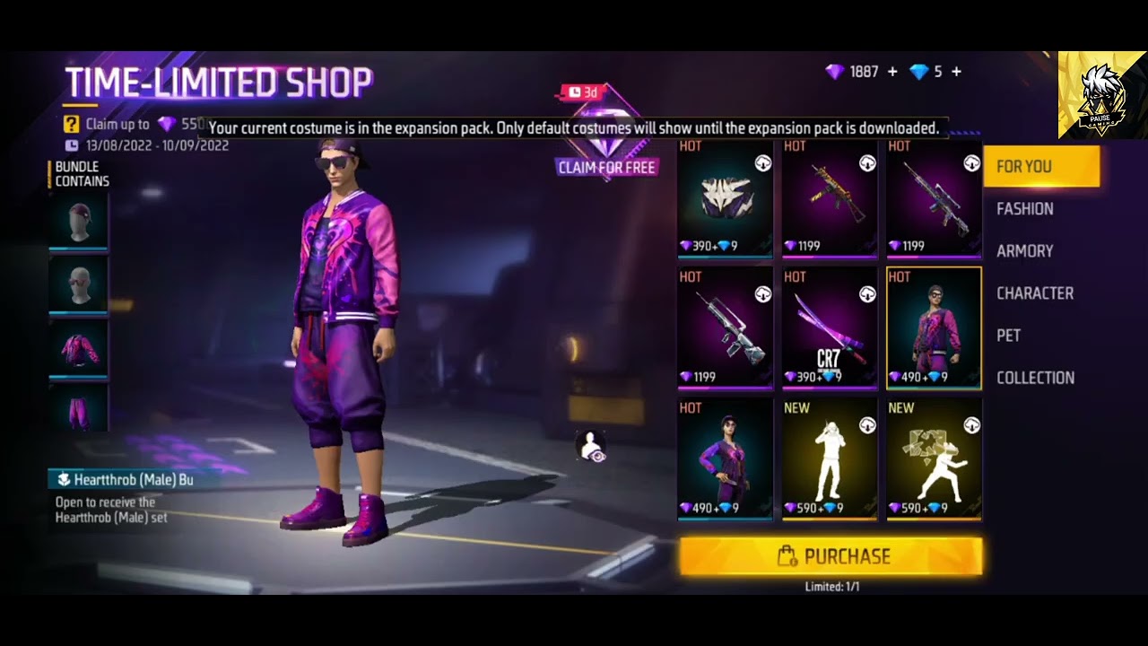 Free Fire Pink Dimond Exchange New Character Bundle #free fire trending ...