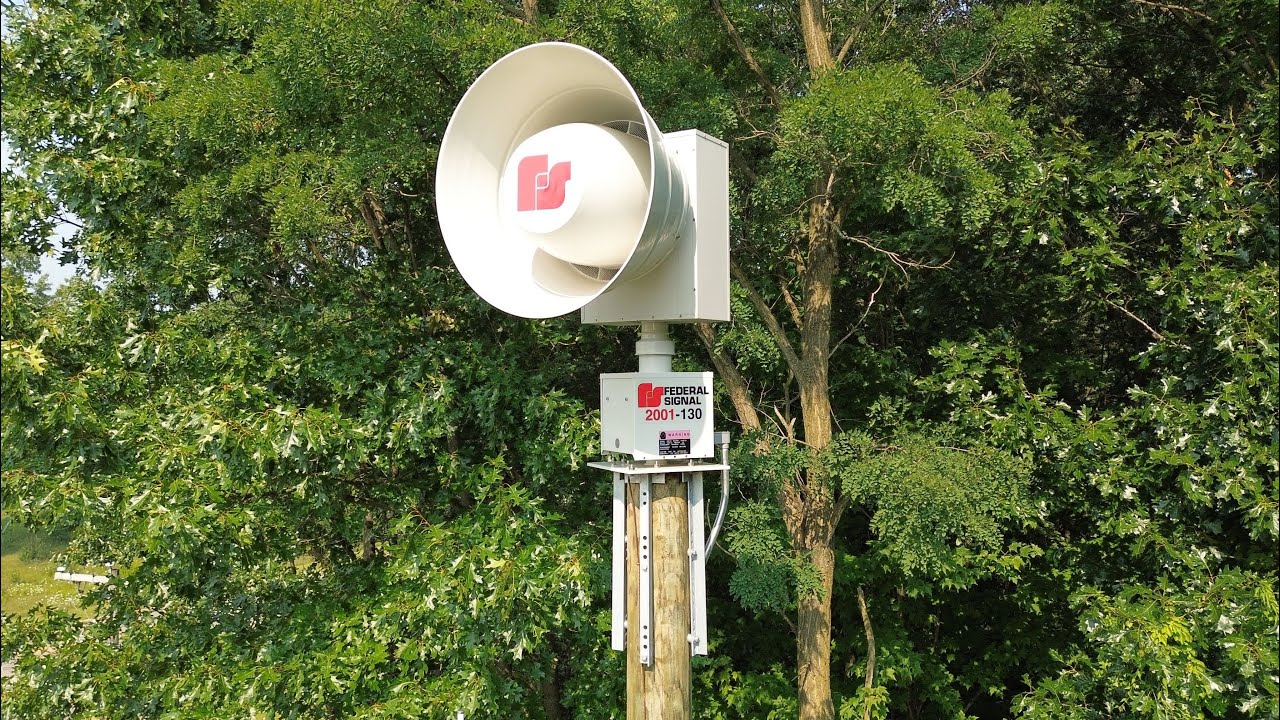 Drone Flight Around a BRAND NEW Federal Signal 2001-130 Tornado Siren ...