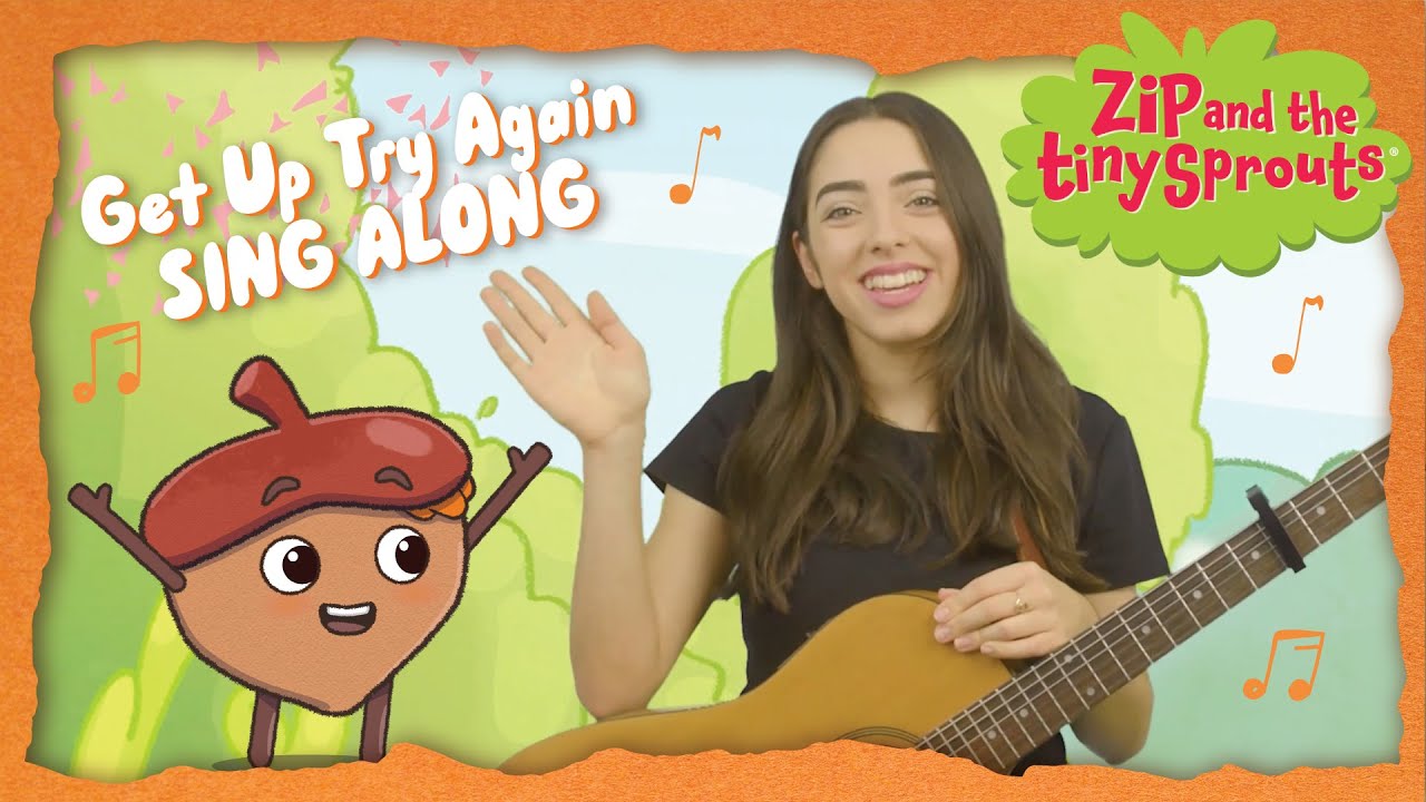Get Up, Try Again! 🎤 Sing Along 🎶 (ft. Amelia) | Animated Songs | Zip ...