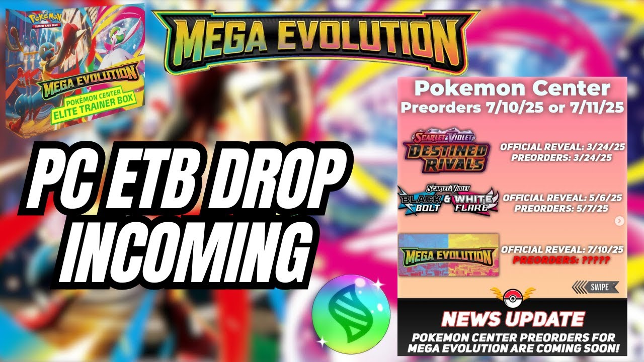 GET READY! Mega Evolution Pokémon Center Exclusive ETB DROP INCOMING ...